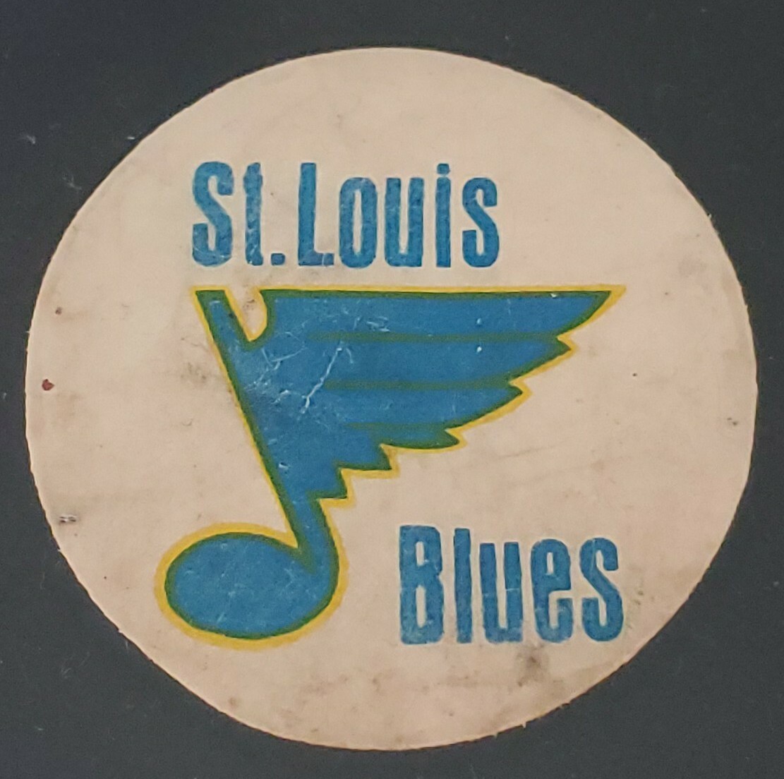 ST. LOUIS BLUES VINTAGE RUBBERIZED LOGO RARE OFFICIAL HOCKEY PUCK | eBay