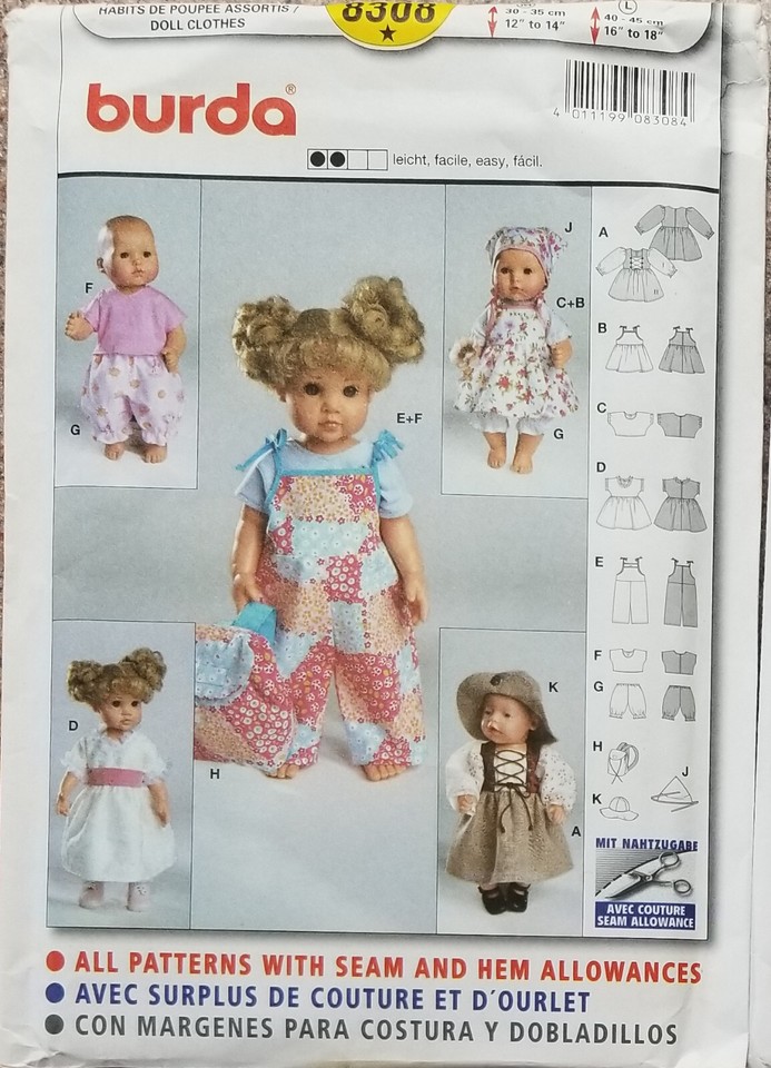 Burda Sewing Patterns Crafts Doll Clothes Handbags Toys Bears Baby Hats ...