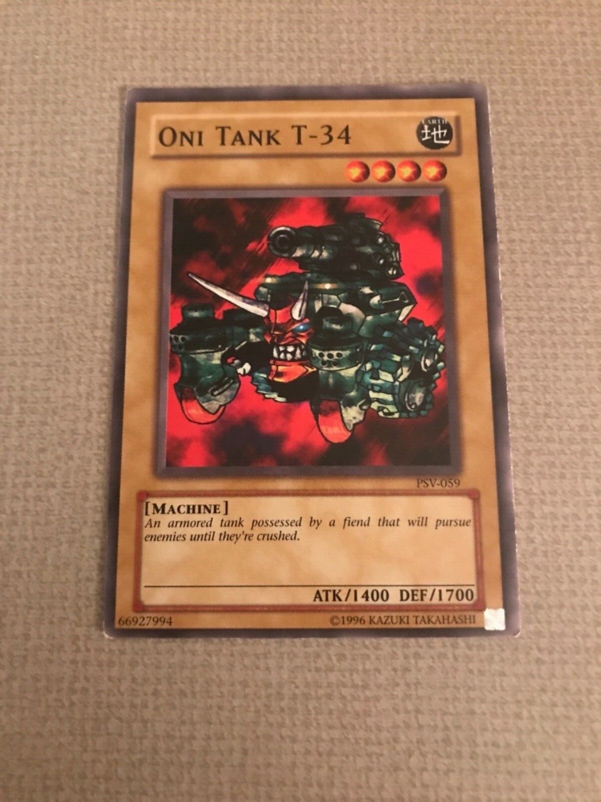 Yu-Gi-Oh! oni tank t-34 common PSV-059 | eBay