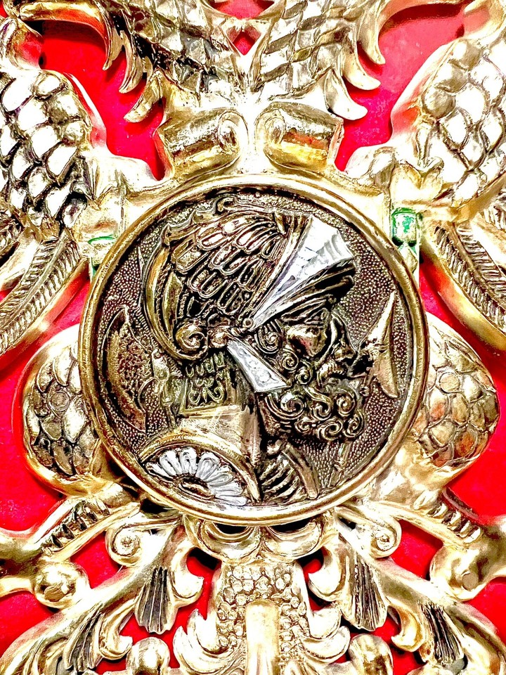 Vintage Double Sword Double Headed Eagle Crest Coat of Arms Toledo ...