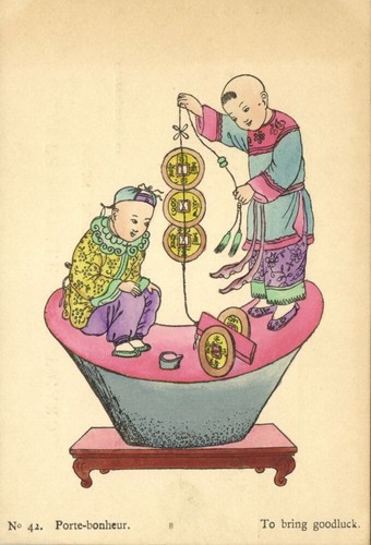 china, To bring Good Luck (1930s) Chefoo, Hand Coloured Mission ...