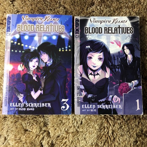 Vampire Kisses Blood Relatives Manga Volumes 1 & 3 by Ellen Schreiber ...