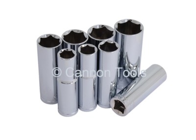 Quality 8pc 1/2" Dr Metric Deep Long Reach Socket Set 13-24mm (Neilsen ...