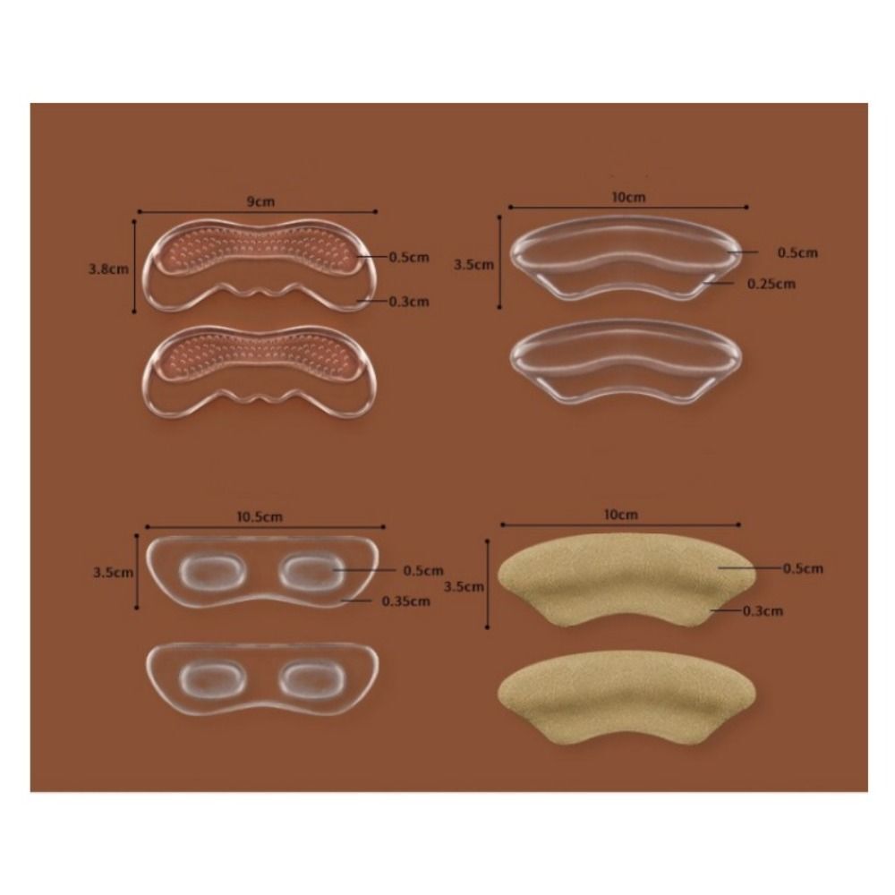 2pcs Feet Care Gel Heel Patch Non Slip Back Heel Protector Sticker High ...