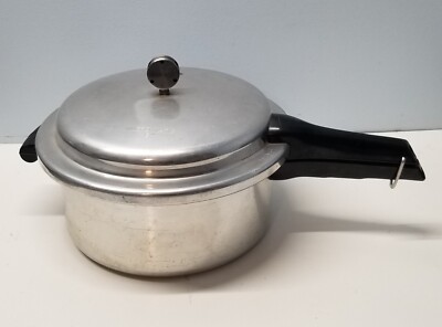 Vintage 1956 MIRRO-MATIC "6" Aluminum Pressure Cooker Canning Pot 6QT ...