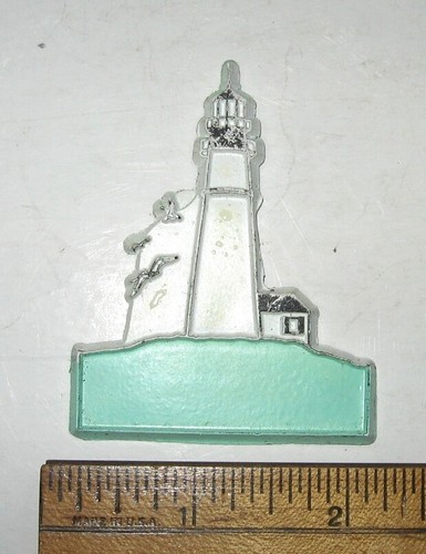 Refrigerator Magnet White Lighthouse with Seagulls - Add Your Own ...
