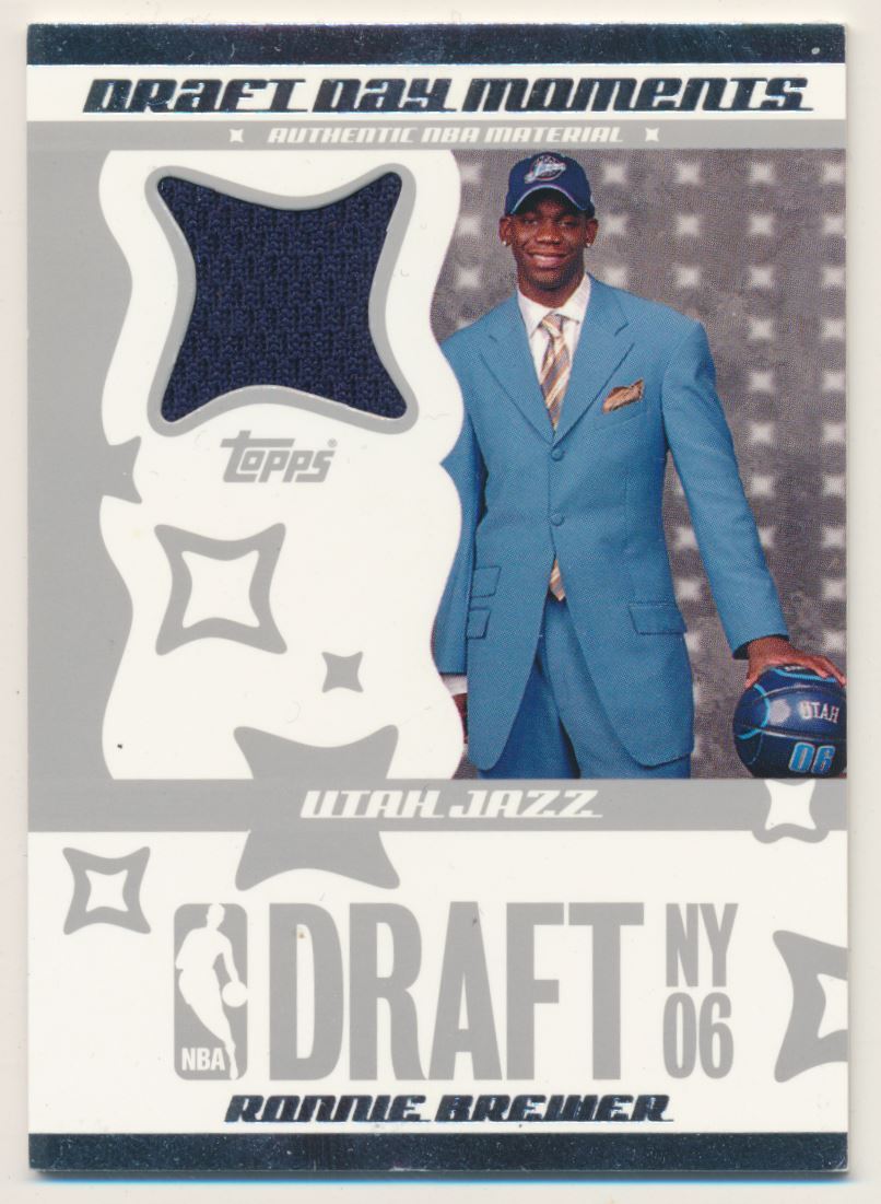 Ronnie Brewer 2006 Topps Big Game #DDMJ-RB Draft Day Moments Jerseys ...