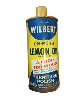 Vintage Wilbert Dri-Finish Lemon Oil A Food For Wood Furniture Polish ...