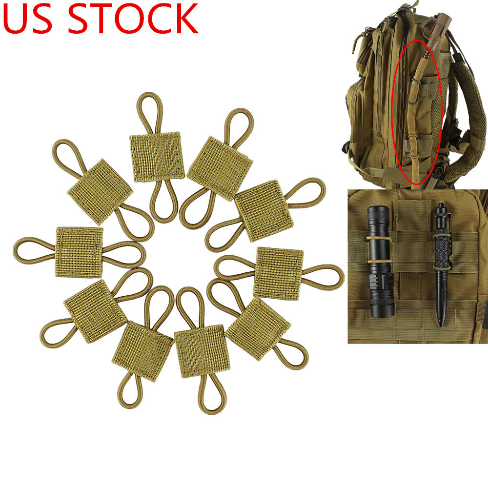 US 10pcs 1" PTT Retainer Antennas Cables MOLLE Elastic Ribbon Buckle ...