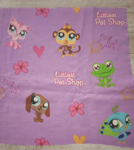 littlest pet shop fun fabric sheet scrap 11 x 10.5 inch used | eBay