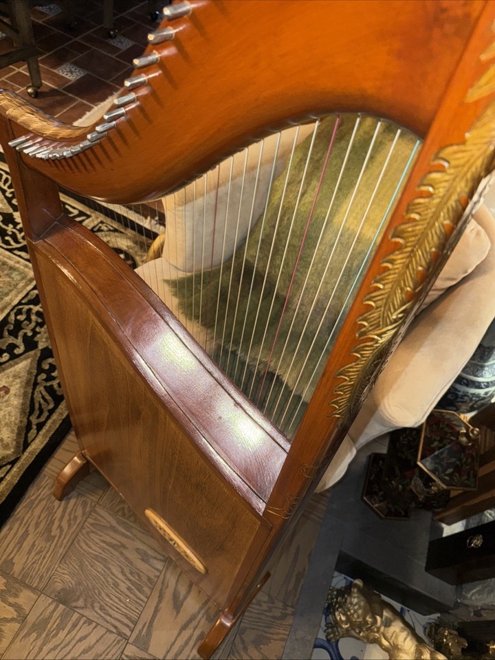 Rare Chinese Konghou Carved Wood Bird Harp Instrument With Case | eBay