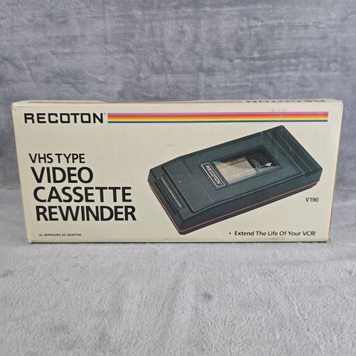 RECOTON Video Cassette VHS Rewinder Model VI90 Mint Condition In Box | eBay