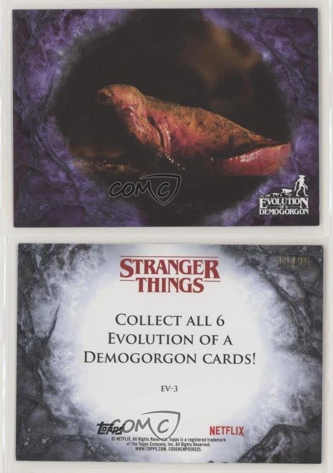 2019 Topps Stranger Things Welcome To The Upside Down Purple 13/25 #EV ...