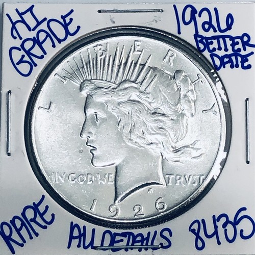 1926 SILVER PEACE DOLLAR AUTHENTIC HI GRADE U.S. MINT COIN FREE ...