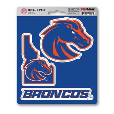 Boise State University Broncos Team Logo - Set Of 3 Sticker Sheet | eBay
