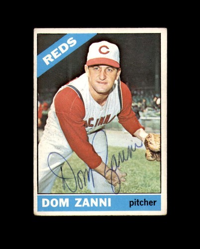 Dom Zanni Hand Signed 1966 Topps Cincinnati Reds Autograph | eBay