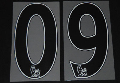 Official Premier League 2012/16 Black PS Pro 258mm Football Numbers 0-9 ...