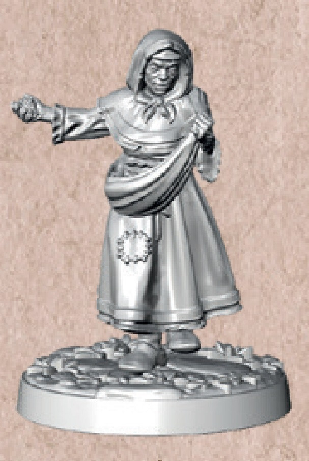 Archon Studio Dungeons&Lasers DnD Scale Townsfolk NPC Peasant Woman ...