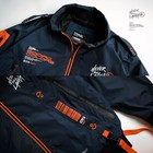 Men's Blue Navy Jacket Hoodie Bomber School Full Zip KREMLIN x ...