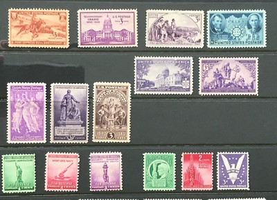 1940-1943 US Commemorative Year Set (Complete) #894-908 MNH FREE ...