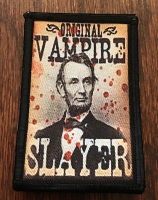 Lincoln Vampire Slayer Morale Patch Tactical Military Army Flag Badge ...