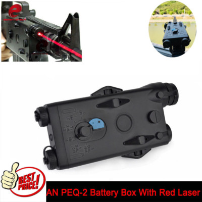 Tactical AN/PEQ-2 Battery Case Box Red Laser PEQ Dummy Box For AEG PEQ ...