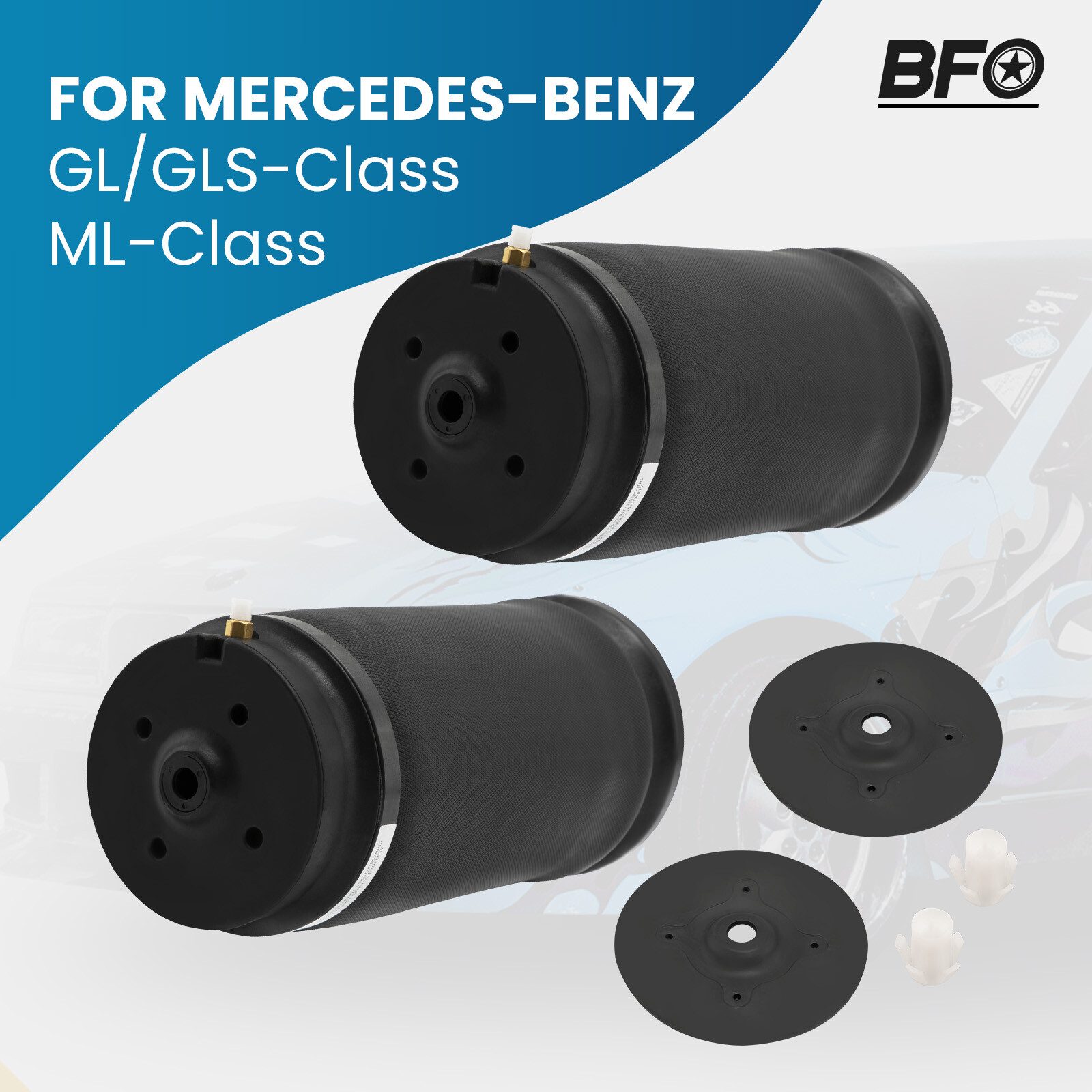 Rear X2 L/R Air Shock Absorber Spring Bag for Mercedes Benz ML500 ...