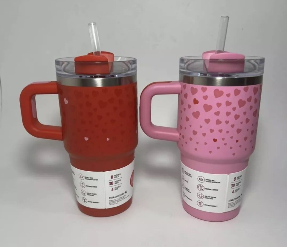Stanley Cup Valentine’s Day 2025 Ruby Red & Sweet Hearts 20 oz 2 Pack ...