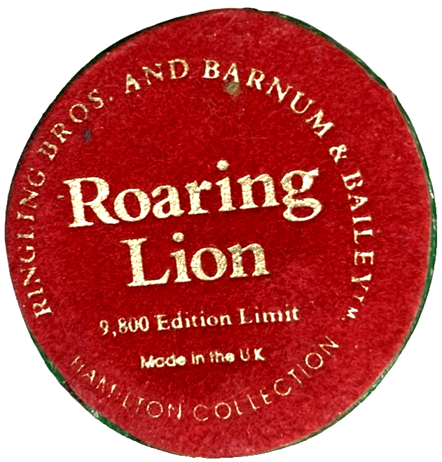 Hamilton Coll. Ringling Bros. Barnum & Bailey Circus Roaring Lion Metal ...