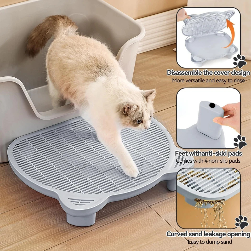 Cat Ramp Litter Box Ramp Step Stool Double Layer Height Adjustable Legs ...