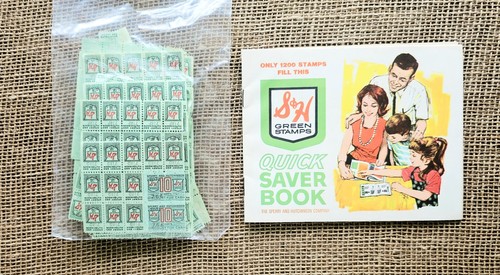Vintage S&H Green Stamps Quick Saver Book & Stamps | eBay