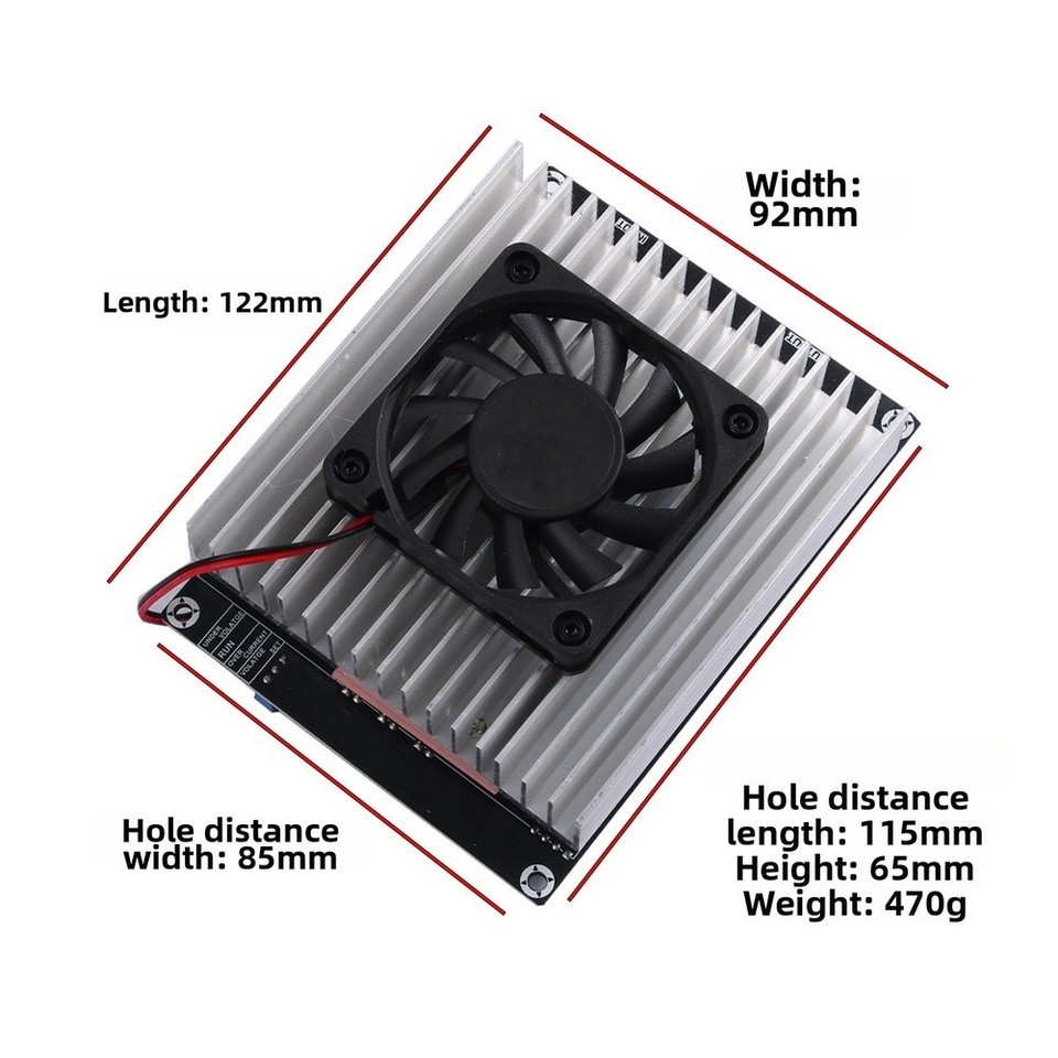 1200W 50A DC Boost Converter Adjustable Output Voltage Audio Power ...