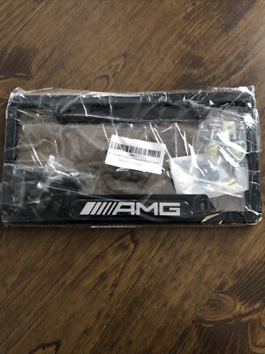 2 Pcs License Plate Frames Covers For Mercedes Benz AMG Car Tag License ...