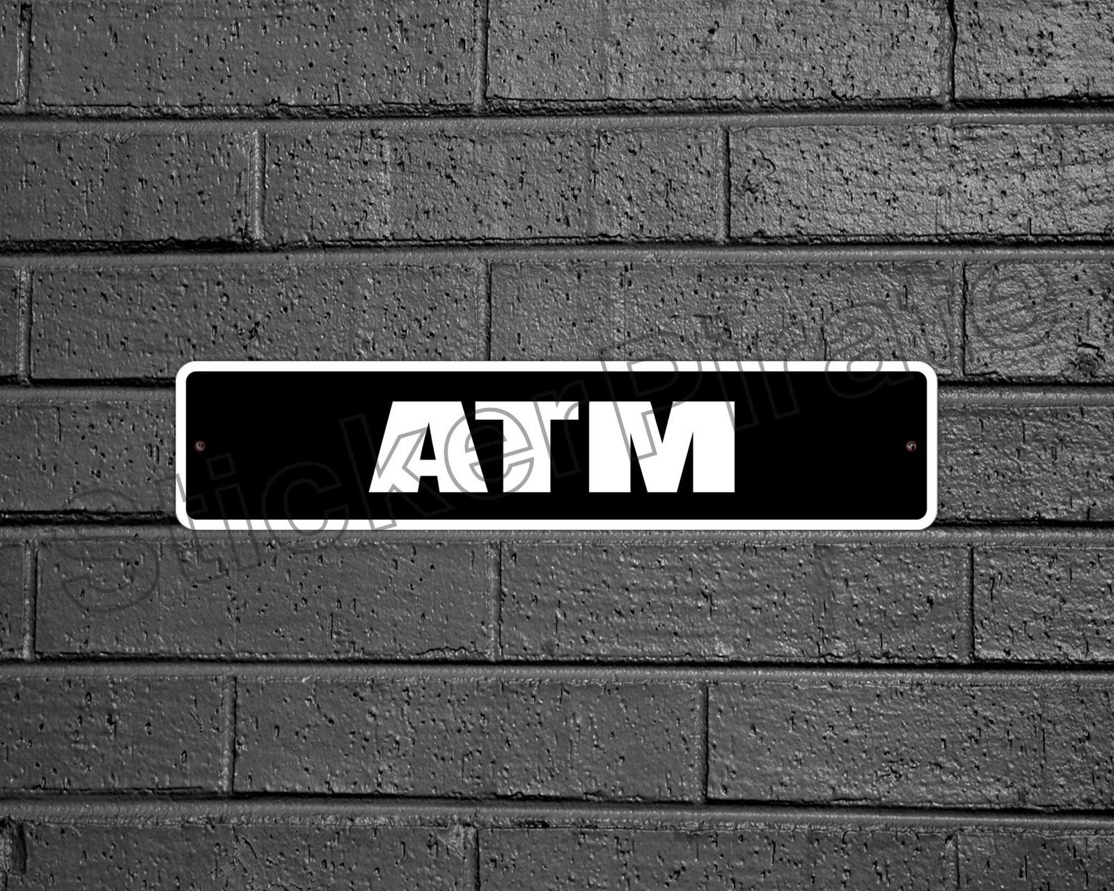 *Aluminum* Atm 4" x 18" Metal Metal Novelty Street Sign SS 414 | eBay