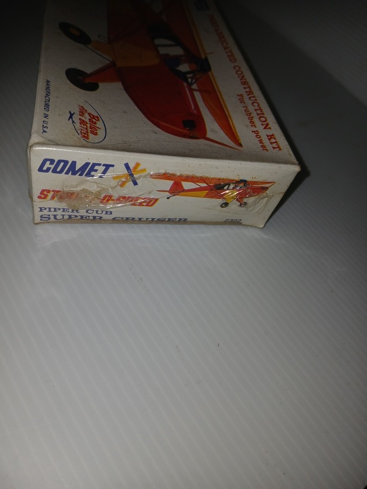 COMET PIPER CUB SUPER CRUISER 13" WINGSPAN #2302 STRUCT-O-SPEED BALSA ...