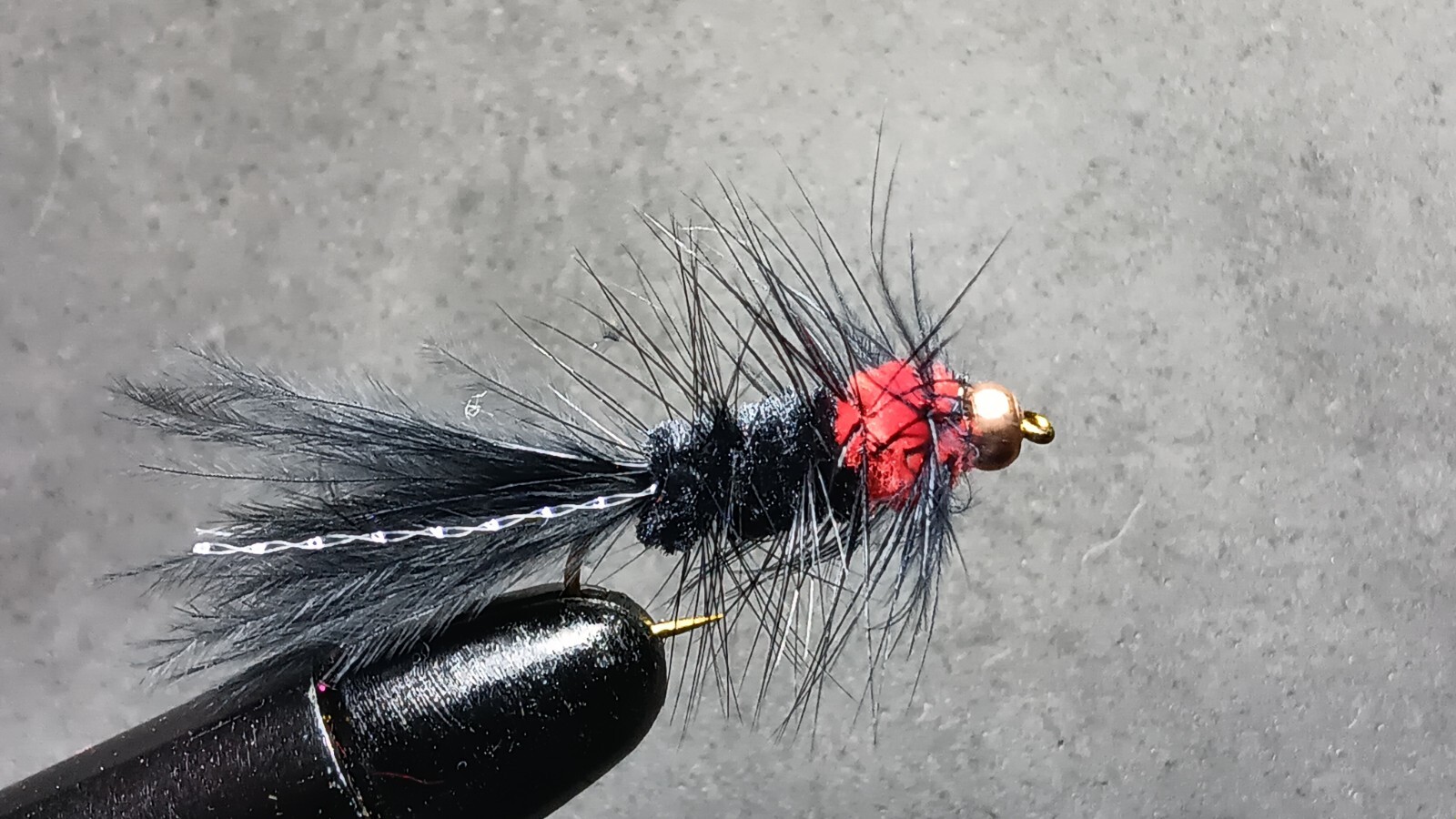 1 DOZEN BEAD HEAD BLACK AND RED WOOLLY BUGGERS FOR FLY FISHING -WOO-2 ...