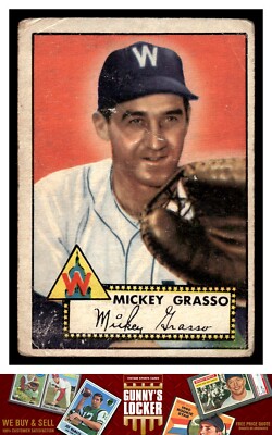 1952 Topps Mickey Grasso 90 Washington Senators | eBay