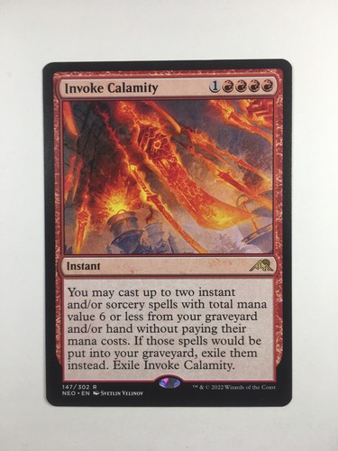 MTG Kamigawa Neon Dynasty Invoke Calamity 147/302 Magic the Gathering ...