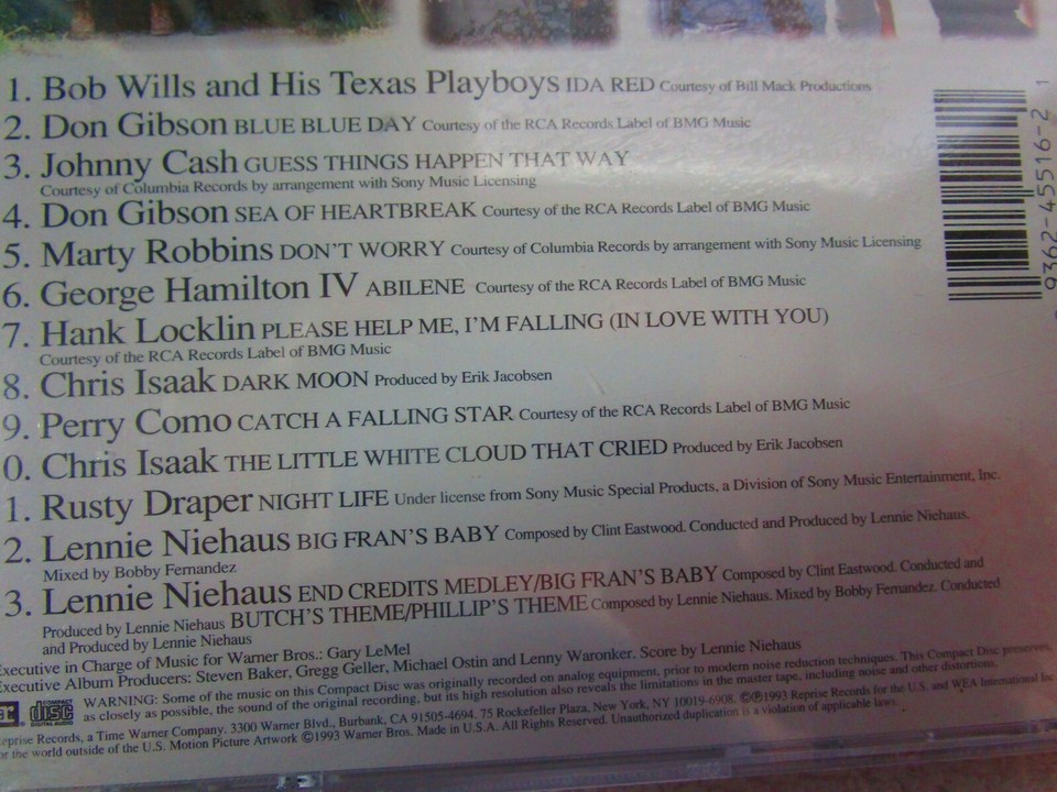 Motion Picture Soundtrack - A Perfect World CD nitch cut out of left ...