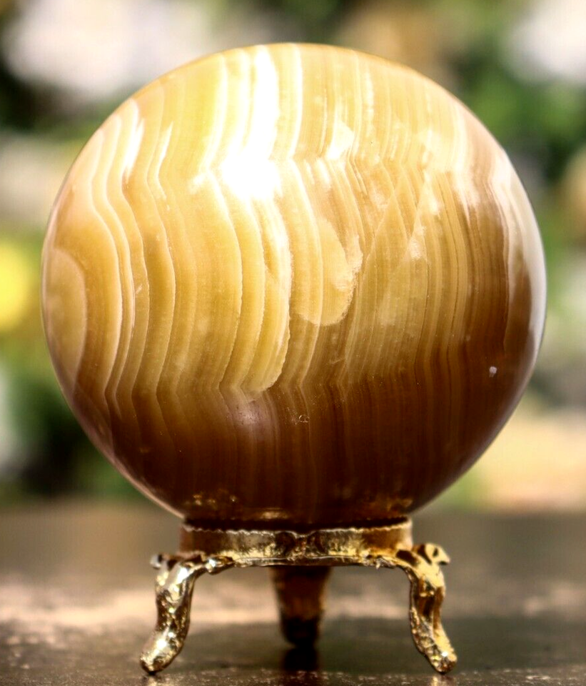 65MM Banded Calcite Ball Mexican Calcite Sphere Crystal Healing Energy ...