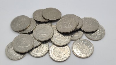 Lot of (20) 1968-1980 Circulated Netherlands 1 Gulden Coins - KM#184a ...