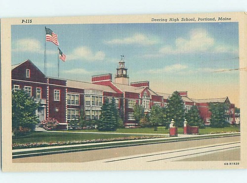 Pre-Chrome HIGH SCHOOL SCENE Portland Maine ME o/19 AG6648 | eBay