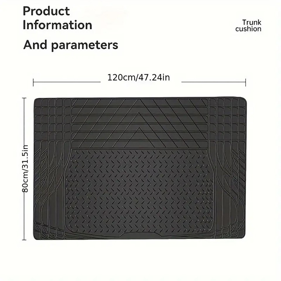 Universal Trunk Floor Cargo Mat Cover Liner Trimmable for Auto Car Van ...