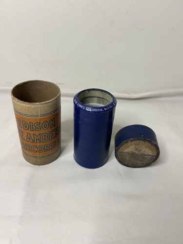 Antique Edison Blue Amberol Wax Cylinder Record “Here Comes The Groom ...