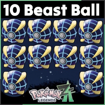 10 Beast Ball Bundle Pokemon Item Mega Pokémon Legends Z-A Hyper Balls ...