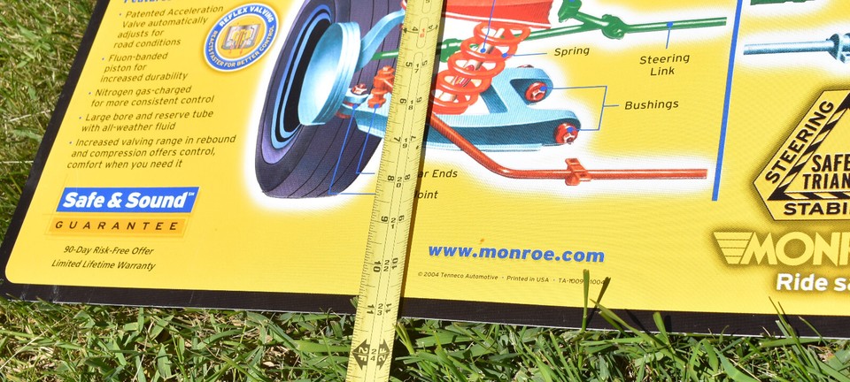 Vintage Monroe Reflex Shocks & Struts Advertising Gas & Oil Sign | eBay