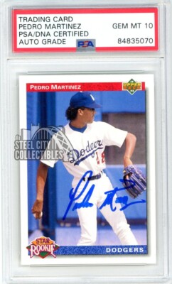 Pedro Martinez 1992 Upper Deck Star Rookie Autograph Card #18 PSA/DNA ...
