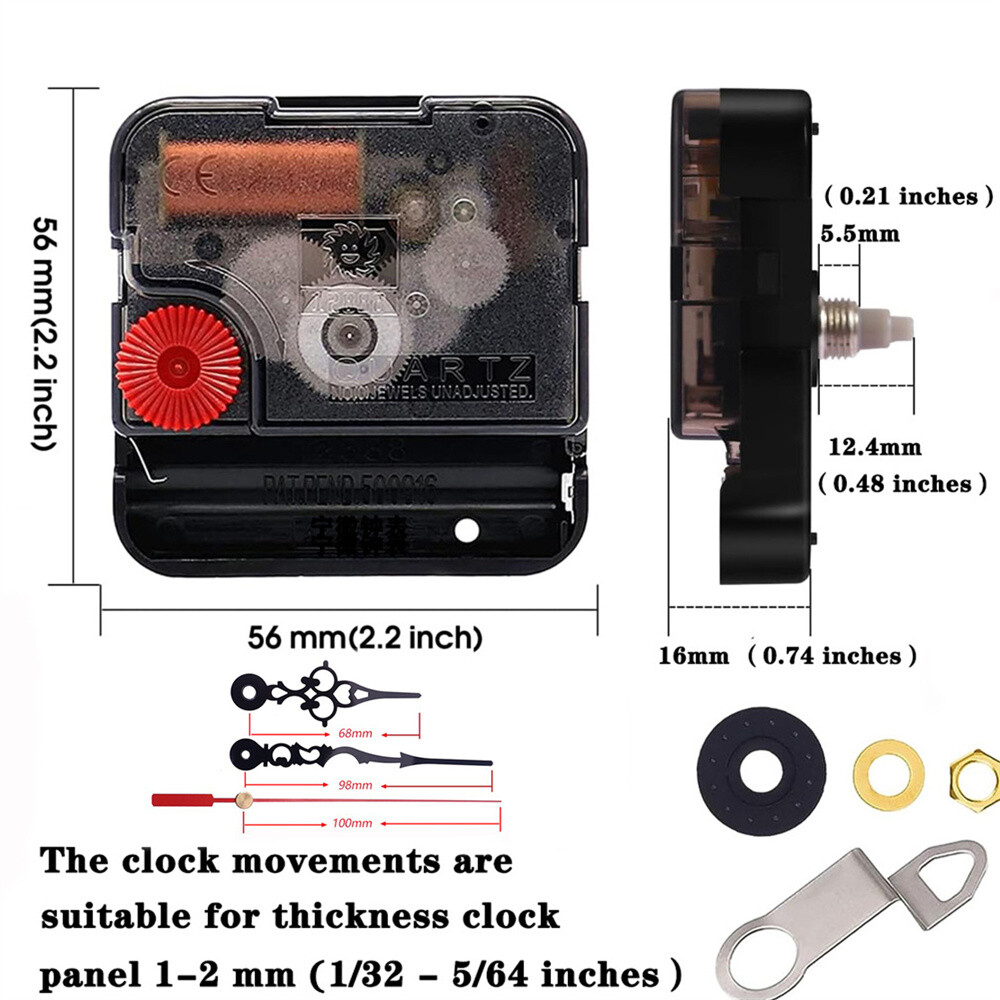 Sweep Type Wall Clock Movement Mechanism 12888 Replacement Quartz Clock ...
