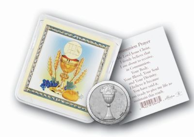 First Holy Communion Pocket Coin Token & Prayer Card NEW! Catholic ...