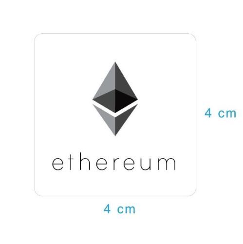 6pcs. Ethereum Logo Stickers Self-adhesive Cryptocurrency Label 4x4cm ...